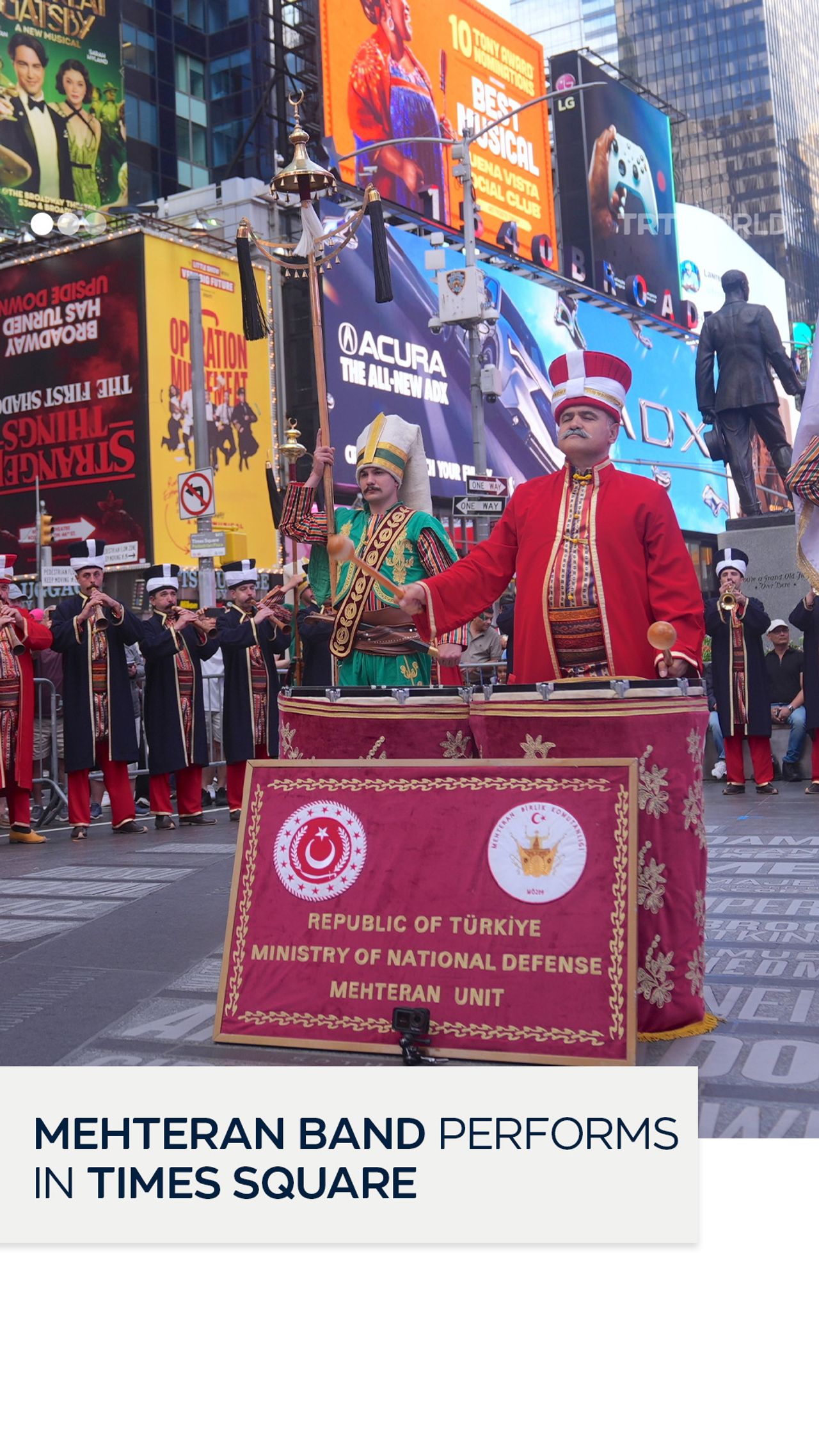 Mehteran band performs in Times Square for Ataturk, Youth and Sports ...