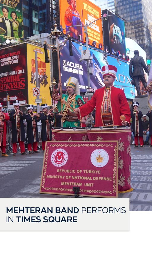 Mehteran band performs in Times Square for Ataturk, Youth and Sports ...