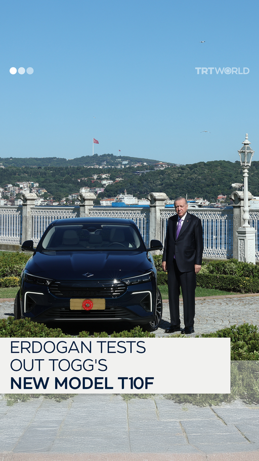 Turkish President test-drives domestic car TOGG's new model T10F - TRT ...